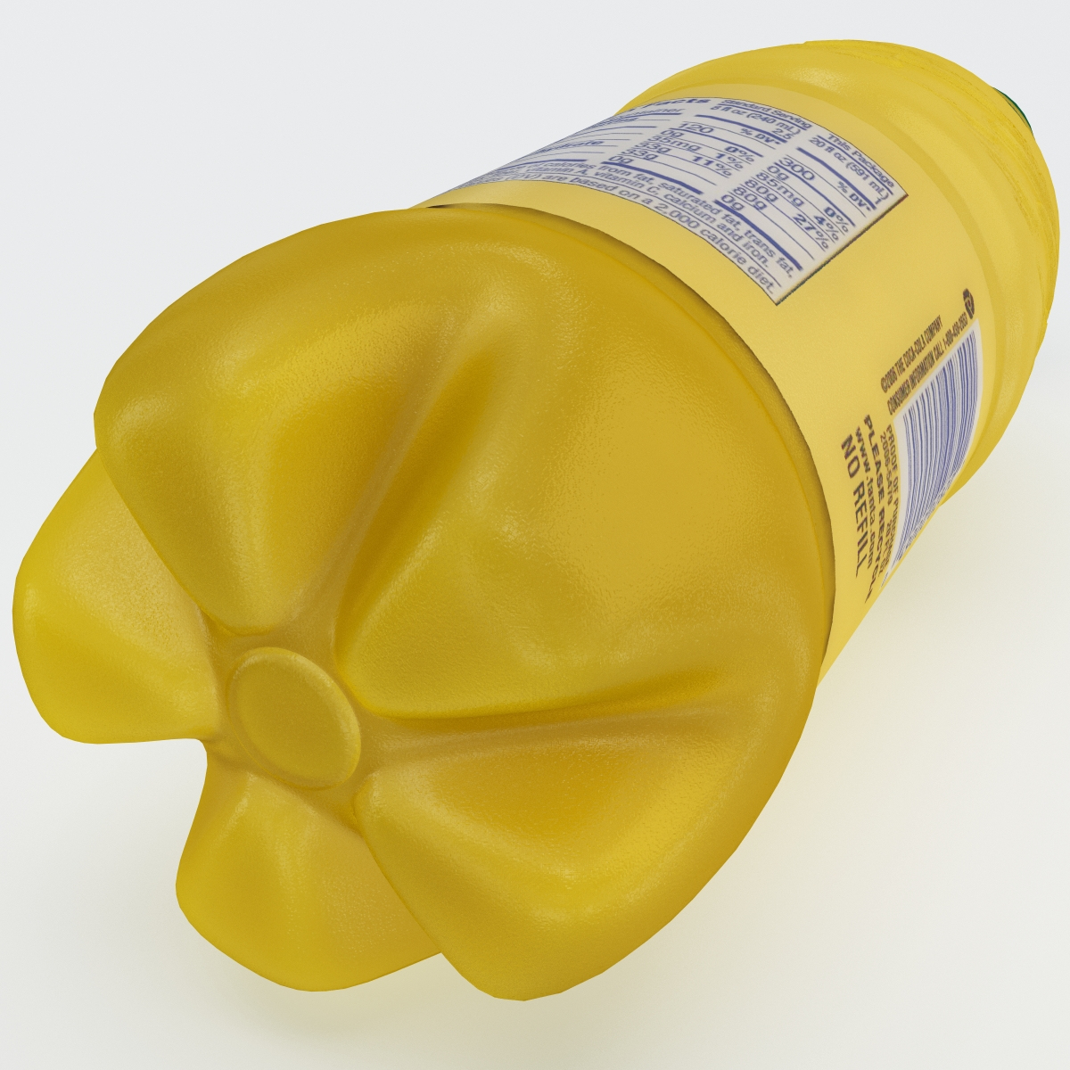 3d fanta pineapple bottle model