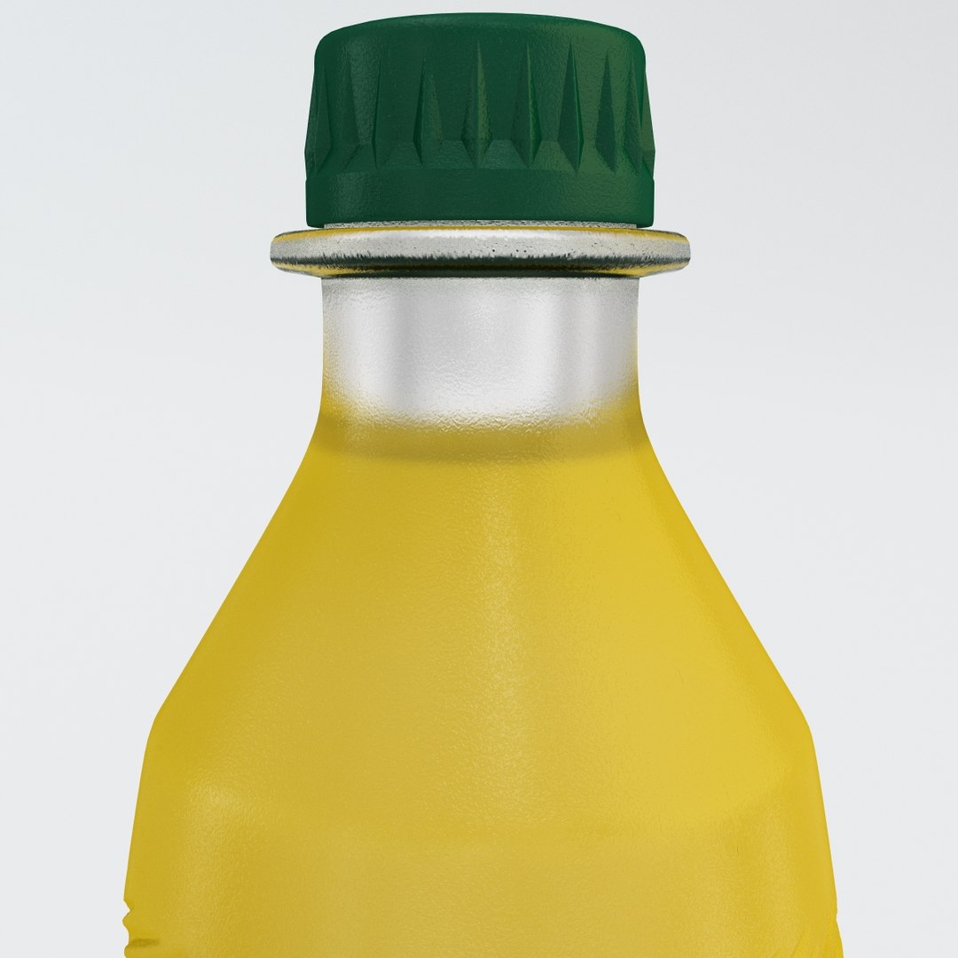 3d Fanta Pineapple Bottle Model