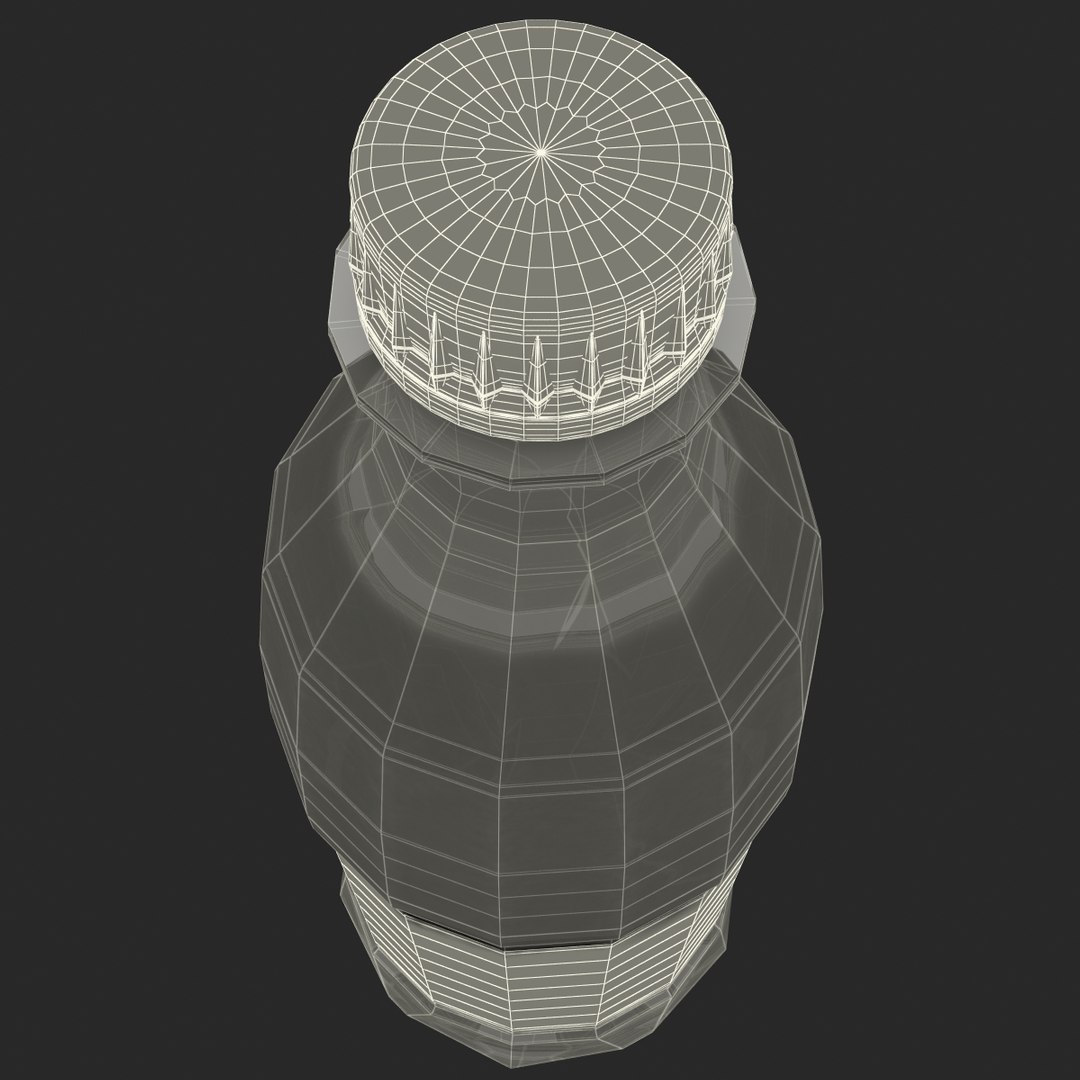 3d fanta pineapple bottle model