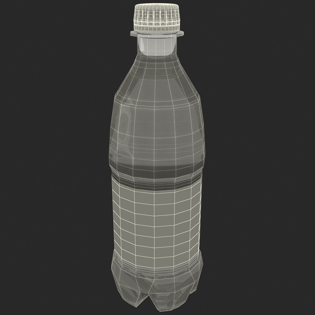 3d fanta pineapple bottle model