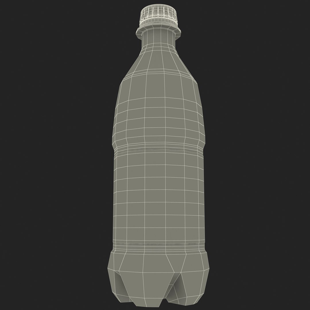 3d fanta pineapple bottle model