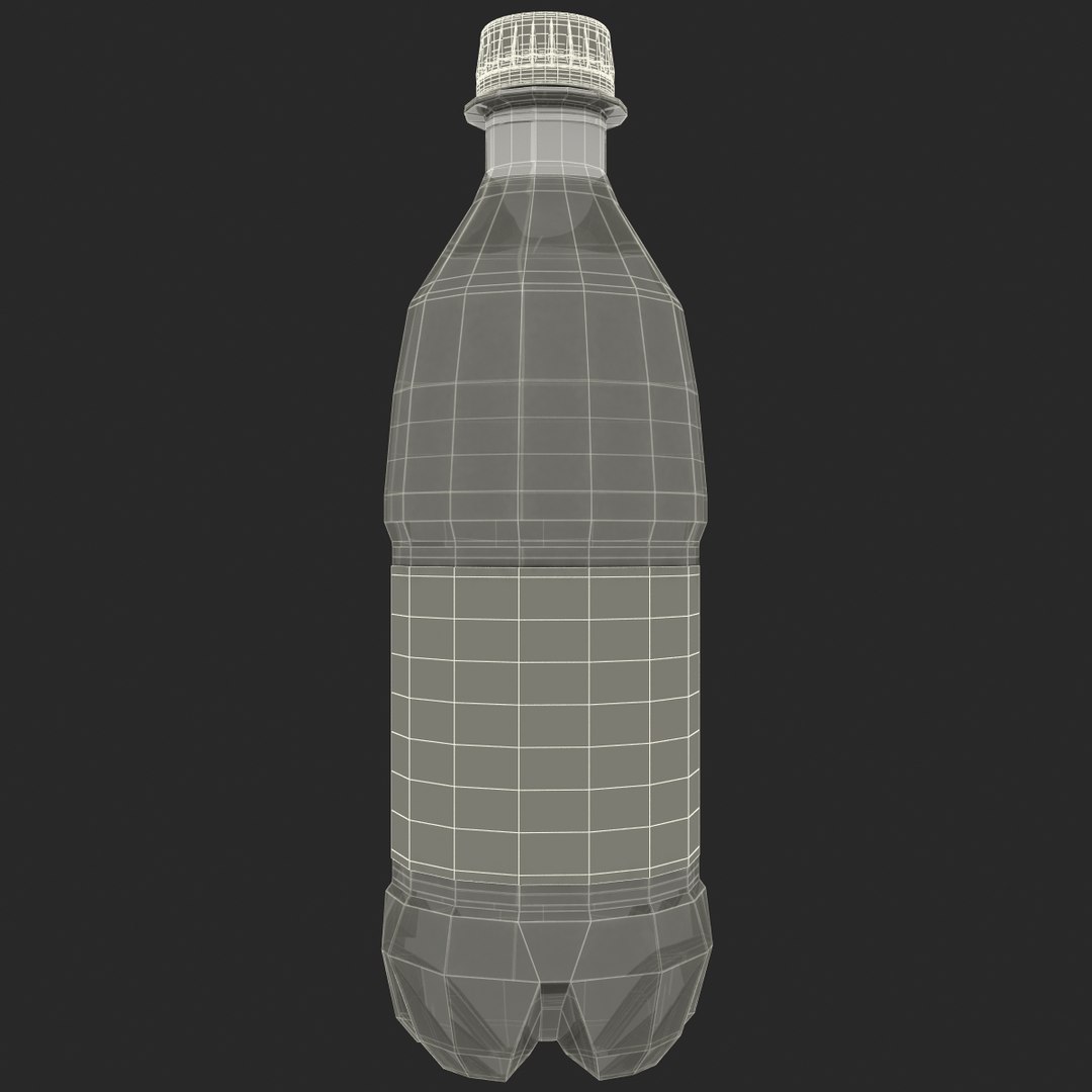 3d fanta pineapple bottle model