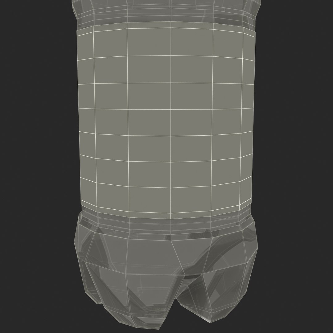 3d fanta pineapple bottle model