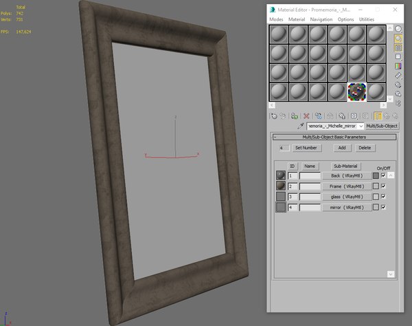 Michelle mirror frame - 3D model - TurboSquid 1311865