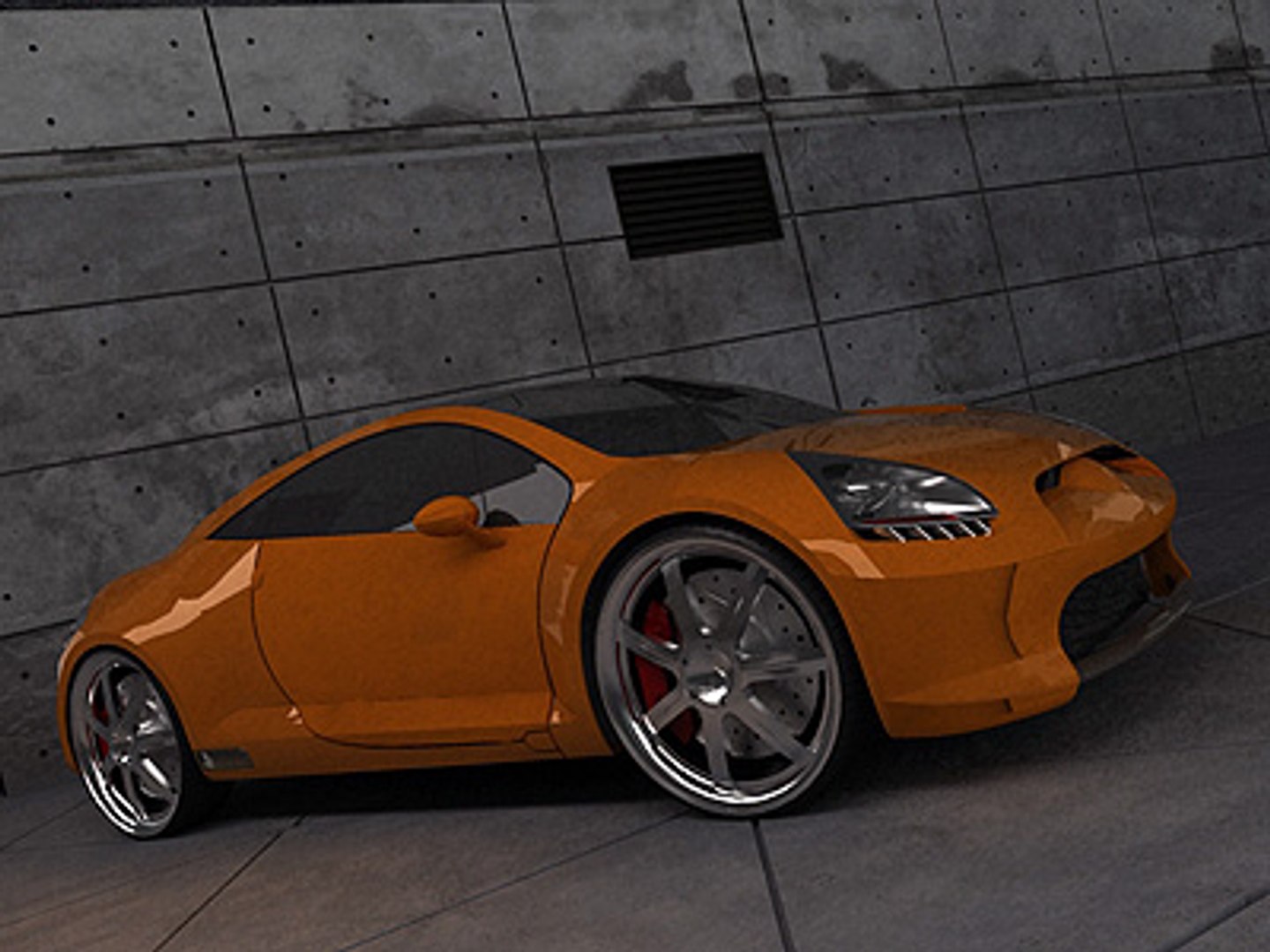 3d Model Mitsubishi Eclipse Concept-e Stage