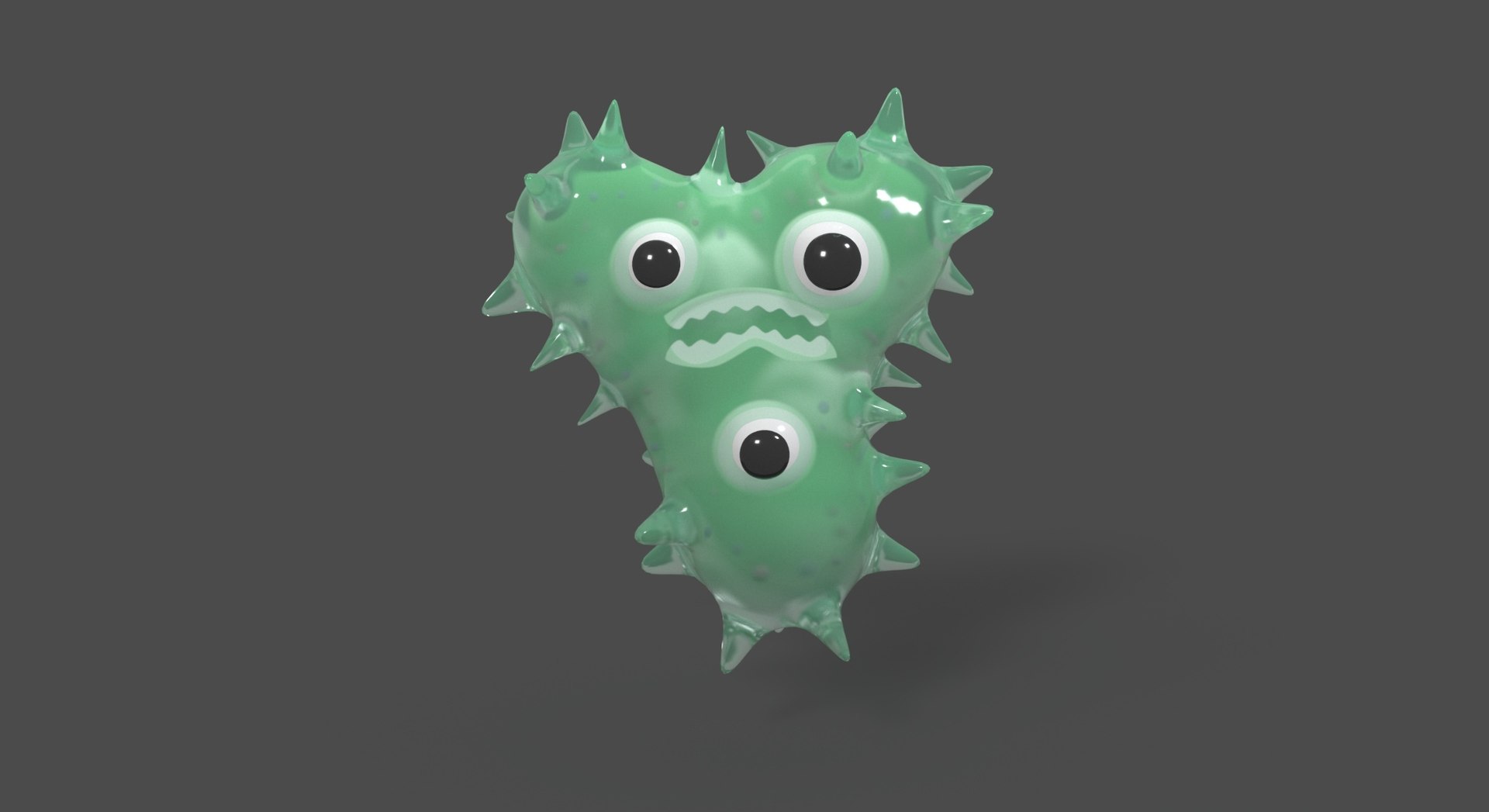 3D Cartoon Bacteria - TurboSquid 1859357