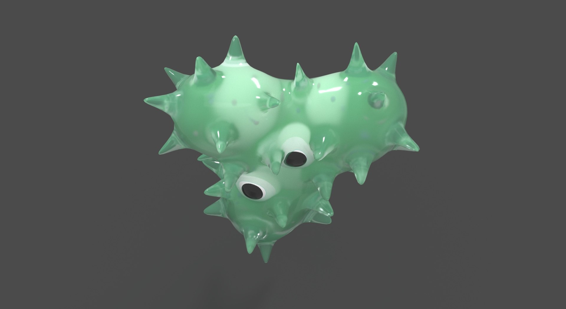 3D Cartoon Bacteria - TurboSquid 1859357