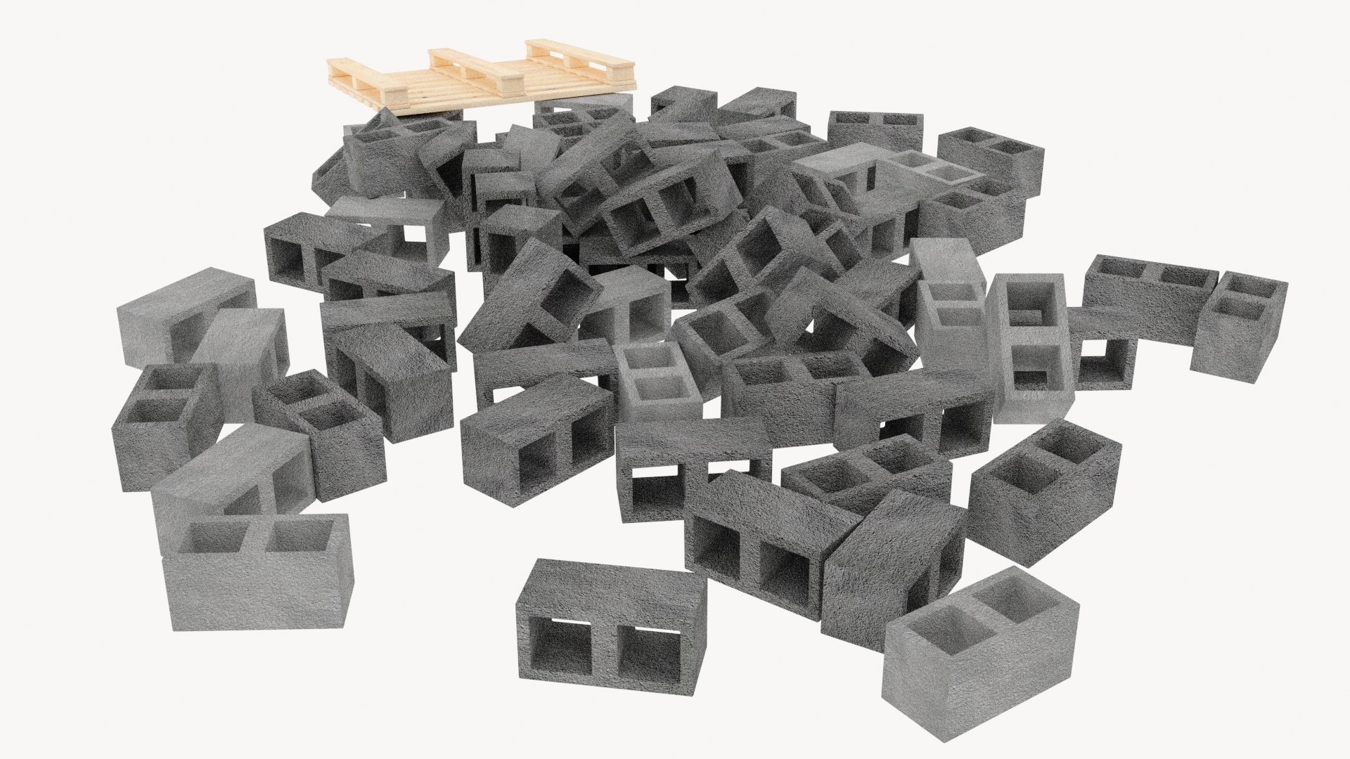 Concrete Bricks Pallet 2 Model - TurboSquid 1949347
