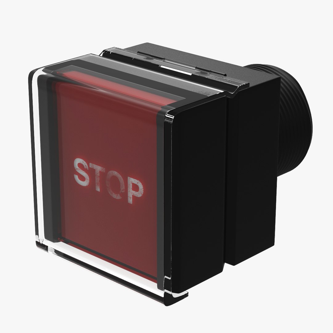 3D Stop Push-button - TurboSquid 1204886