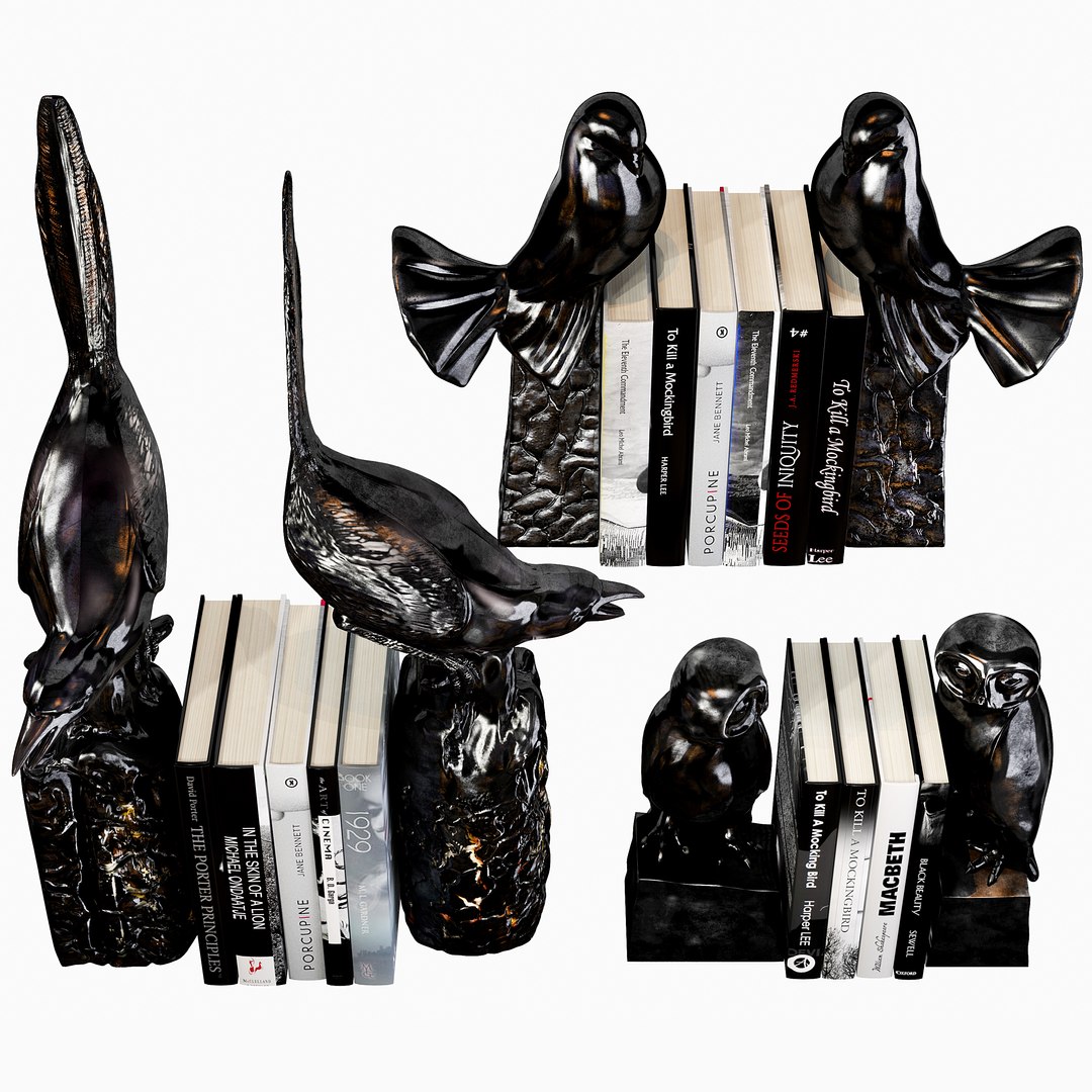 Birds Bookends Set 3D Model - TurboSquid 2087530