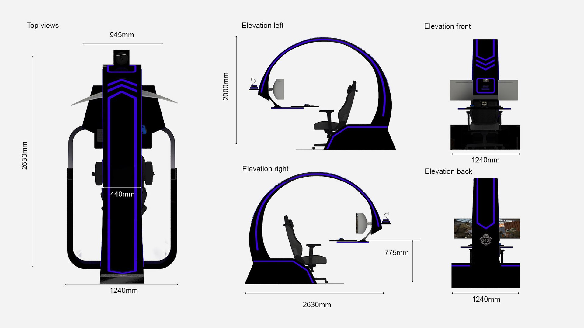 3D Mobile Gaming Pod Concept01 - TurboSquid 1839851