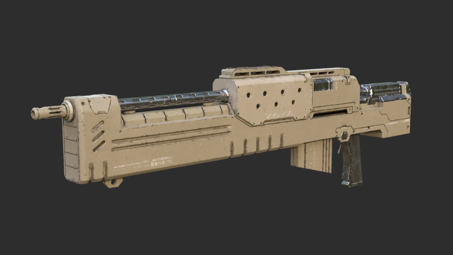 Gun Rifle Sci Fi For Games 3D Model - TurboSquid 2031269