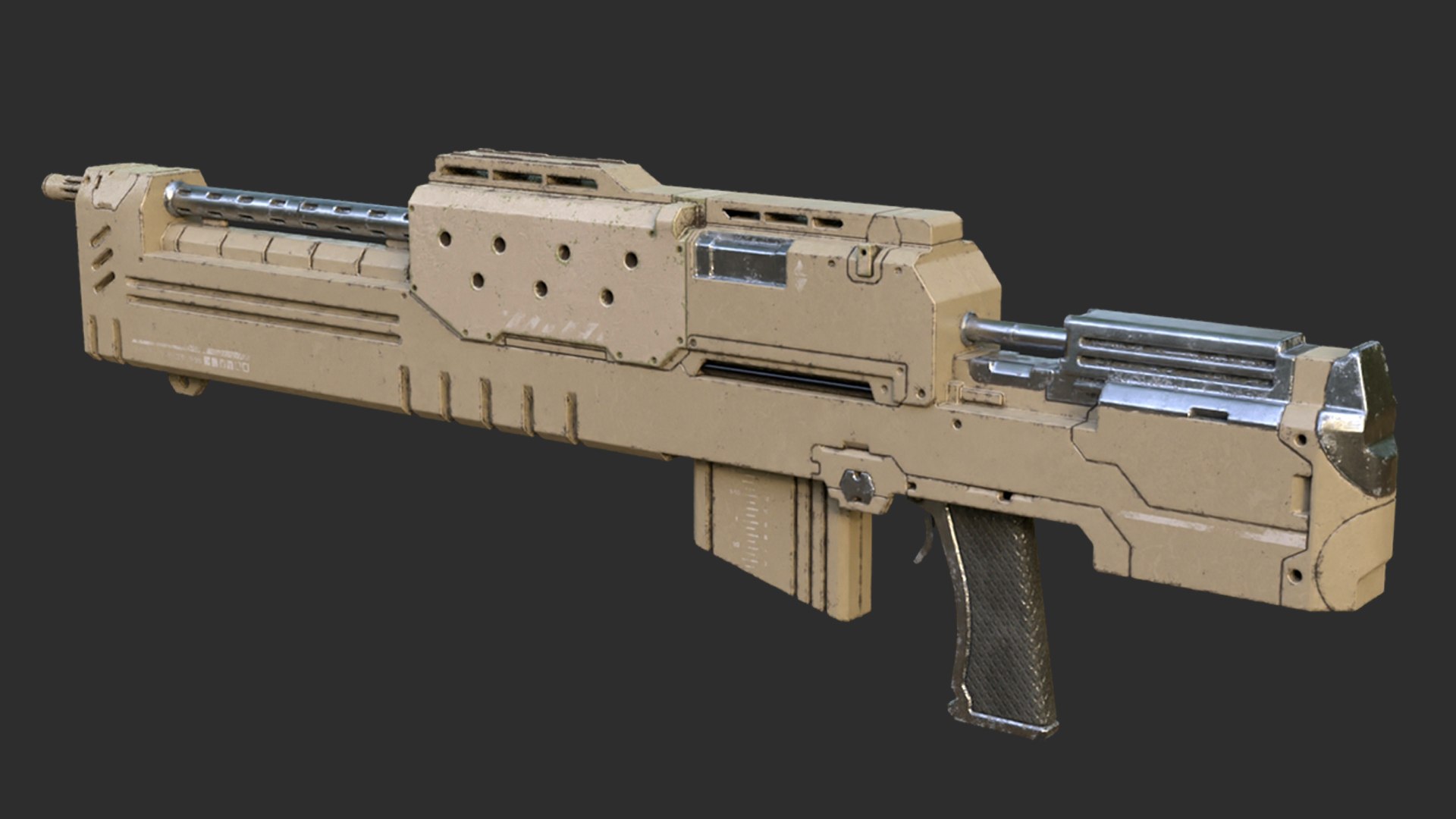 Gun Rifle Sci Fi For Games 3D Model - TurboSquid 2031269