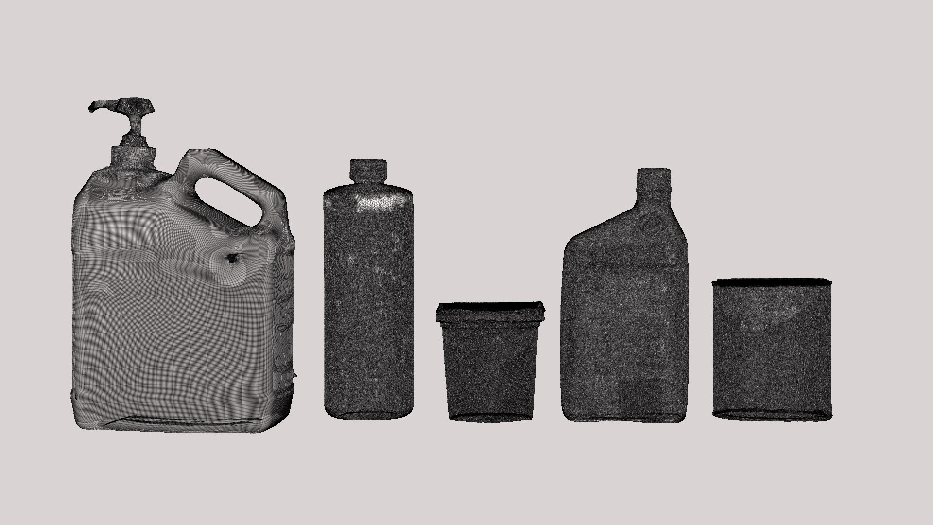 Old Garage Bottles Bundle 3D Model - TurboSquid 2161656