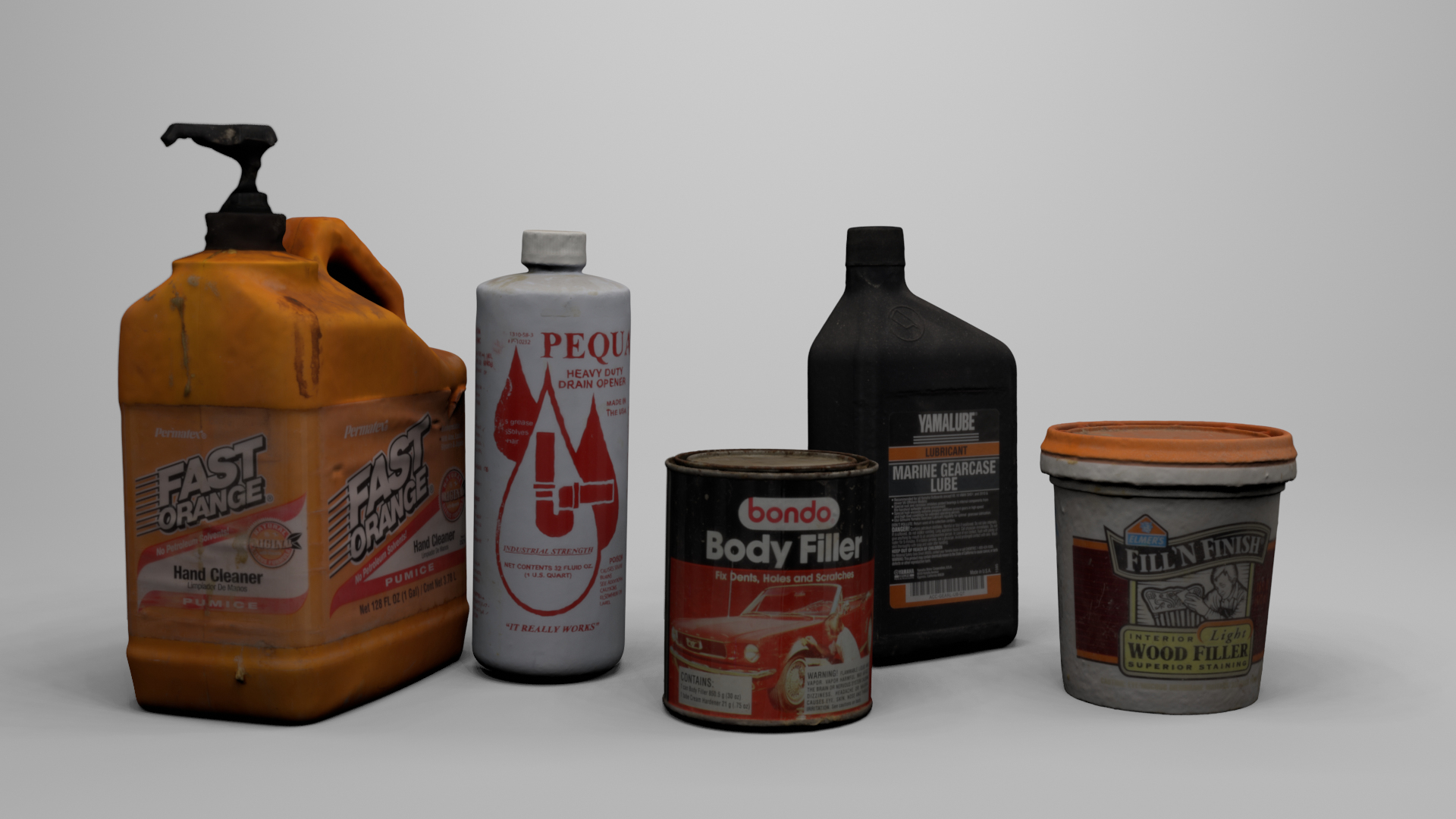 Old Garage Bottles Bundle 3D Model - TurboSquid 2161656
