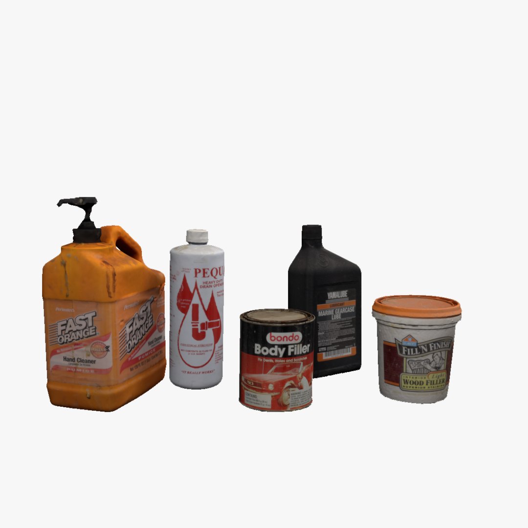 Old Garage Bottles Bundle 3D Model - TurboSquid 2161656