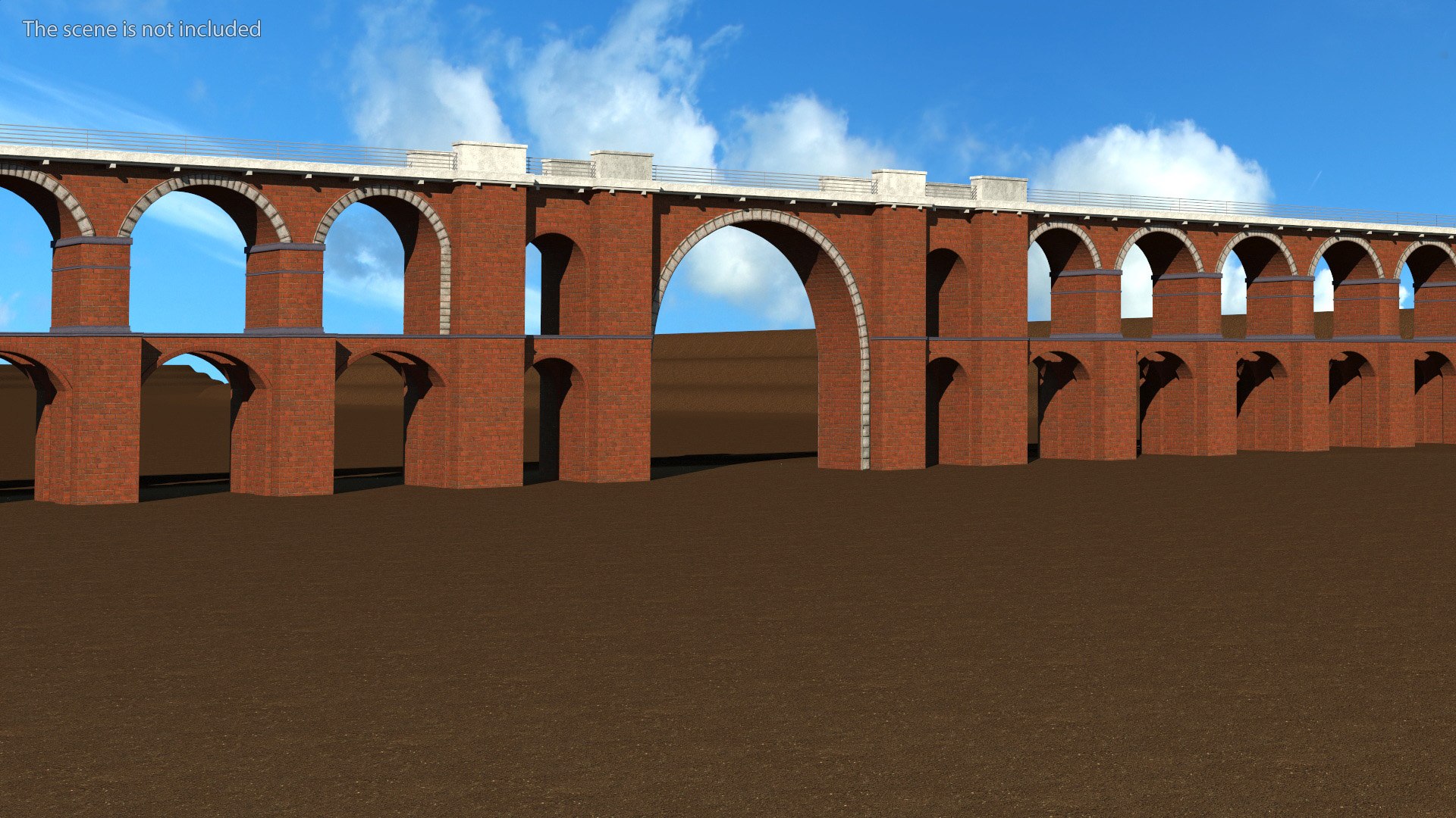 3D Brick Railway Bridge model - TurboSquid 2107325