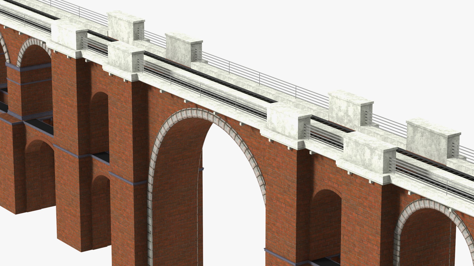 3D Brick Railway Bridge Model - TurboSquid 2107325