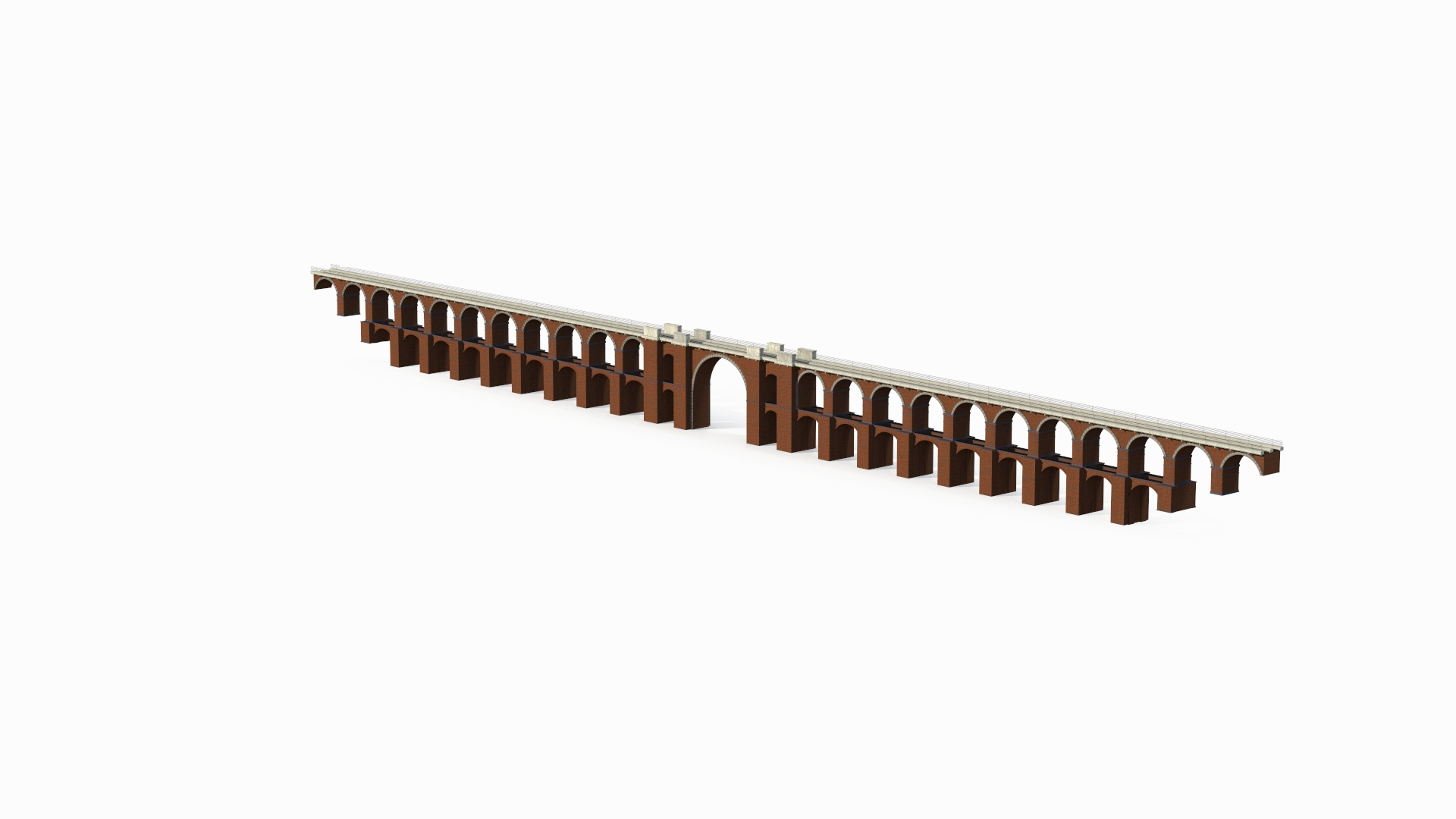 3D Brick Railway Bridge model - TurboSquid 2107325