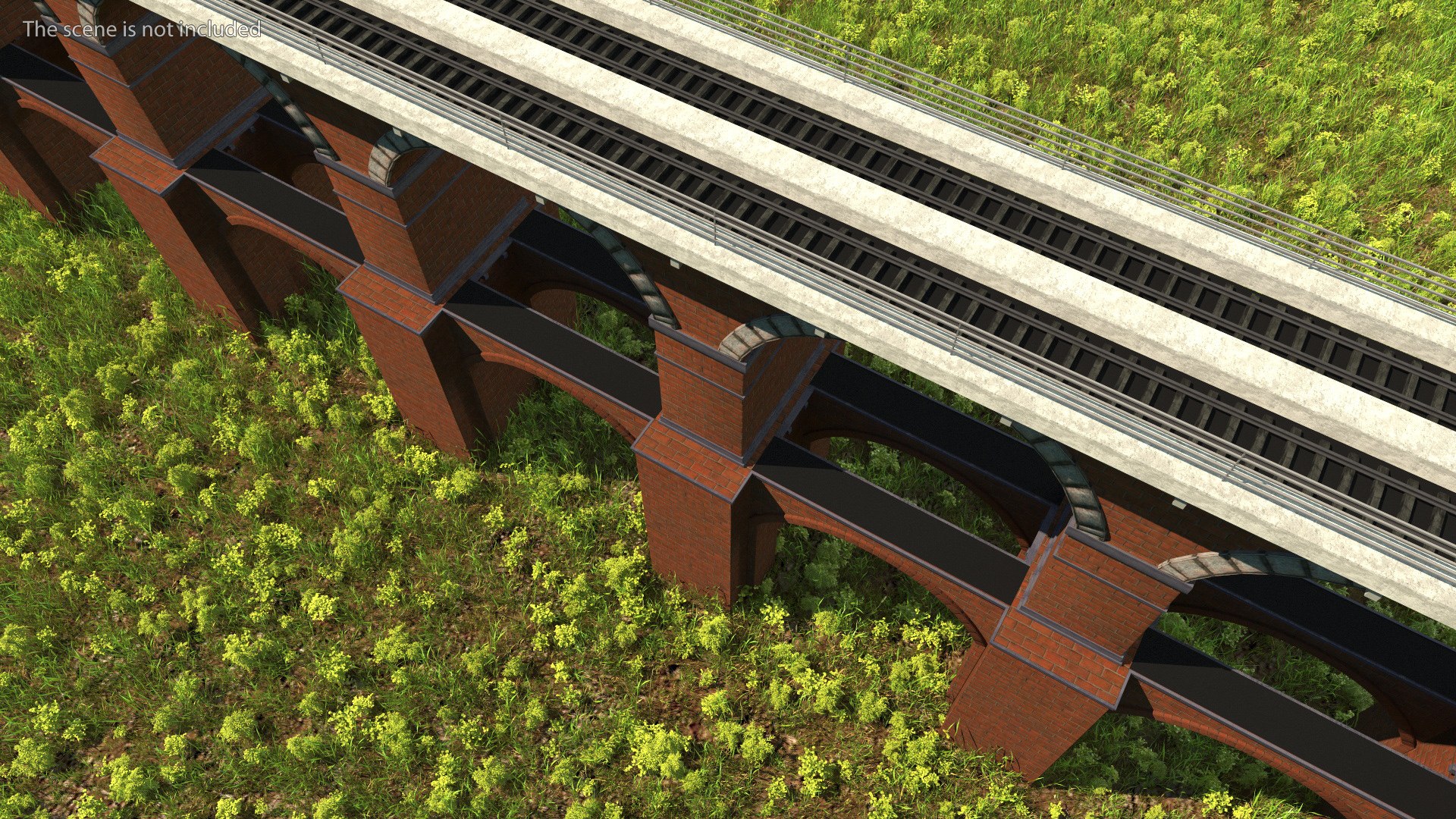 3D Brick Railway Bridge Model - TurboSquid 2107325