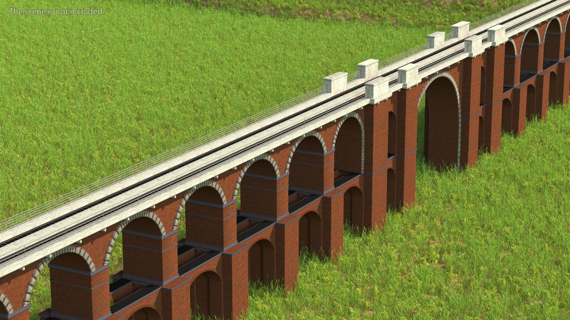 3D Brick Railway Bridge Model - TurboSquid 2107325