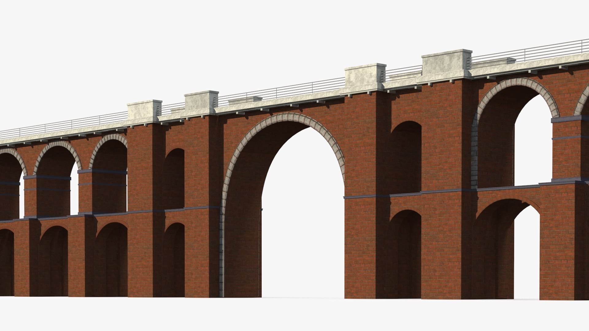 3D Brick Railway Bridge model - TurboSquid 2107325