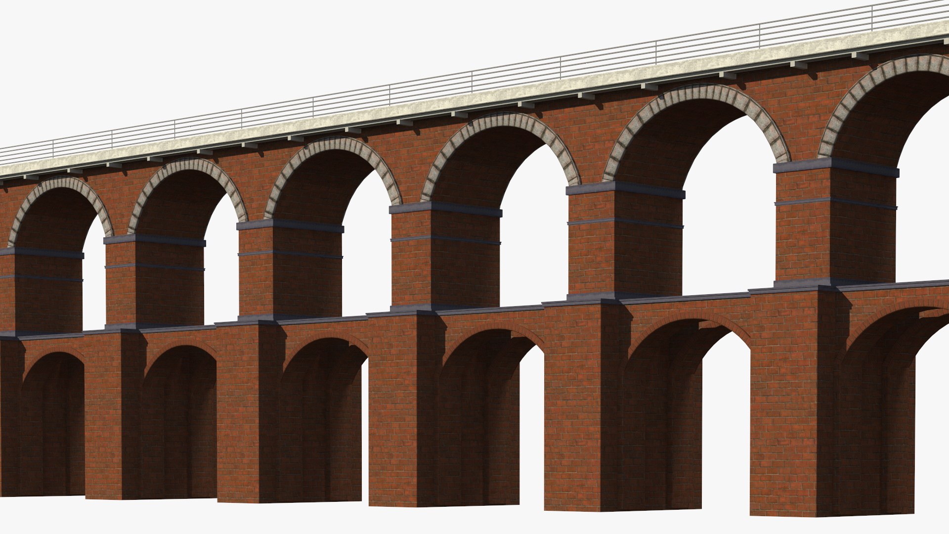 3D Brick Railway Bridge model - TurboSquid 2107325
