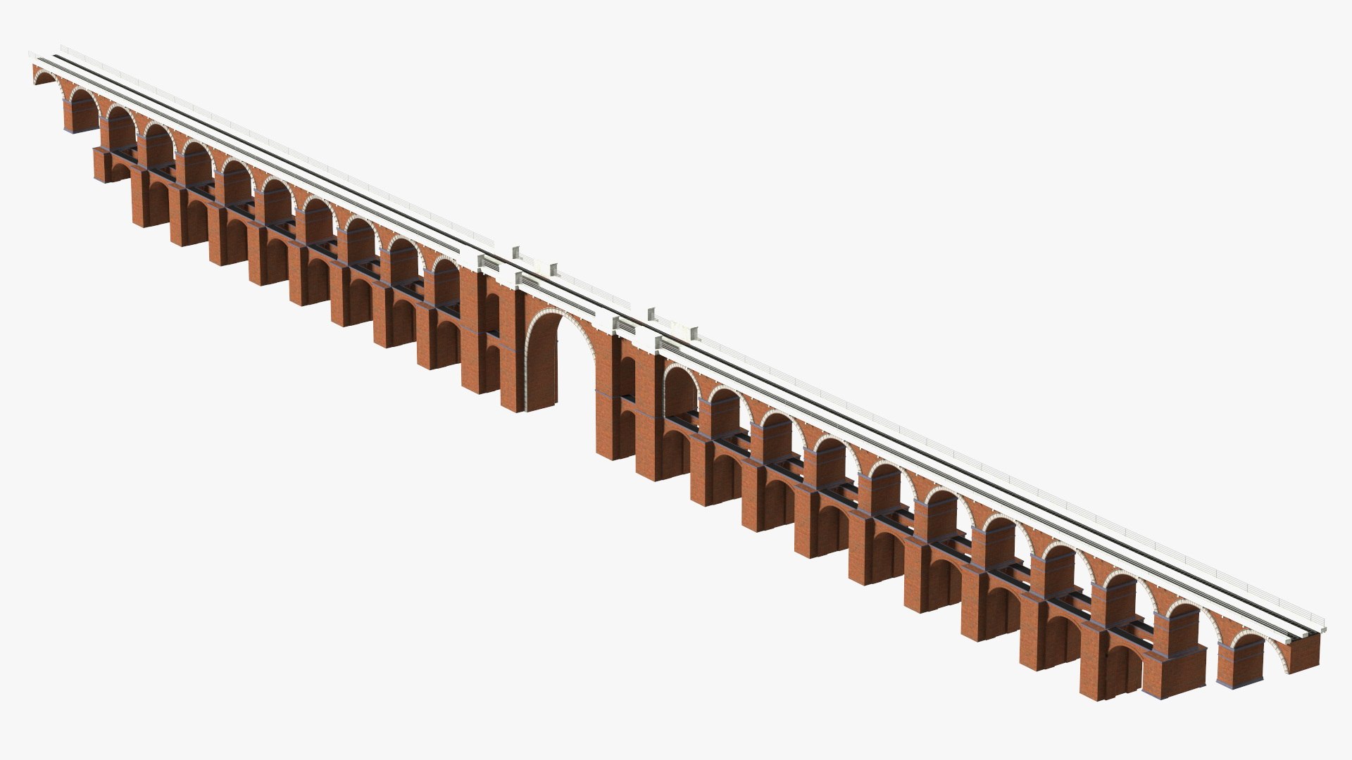 3D Brick Railway Bridge Model - TurboSquid 2107325