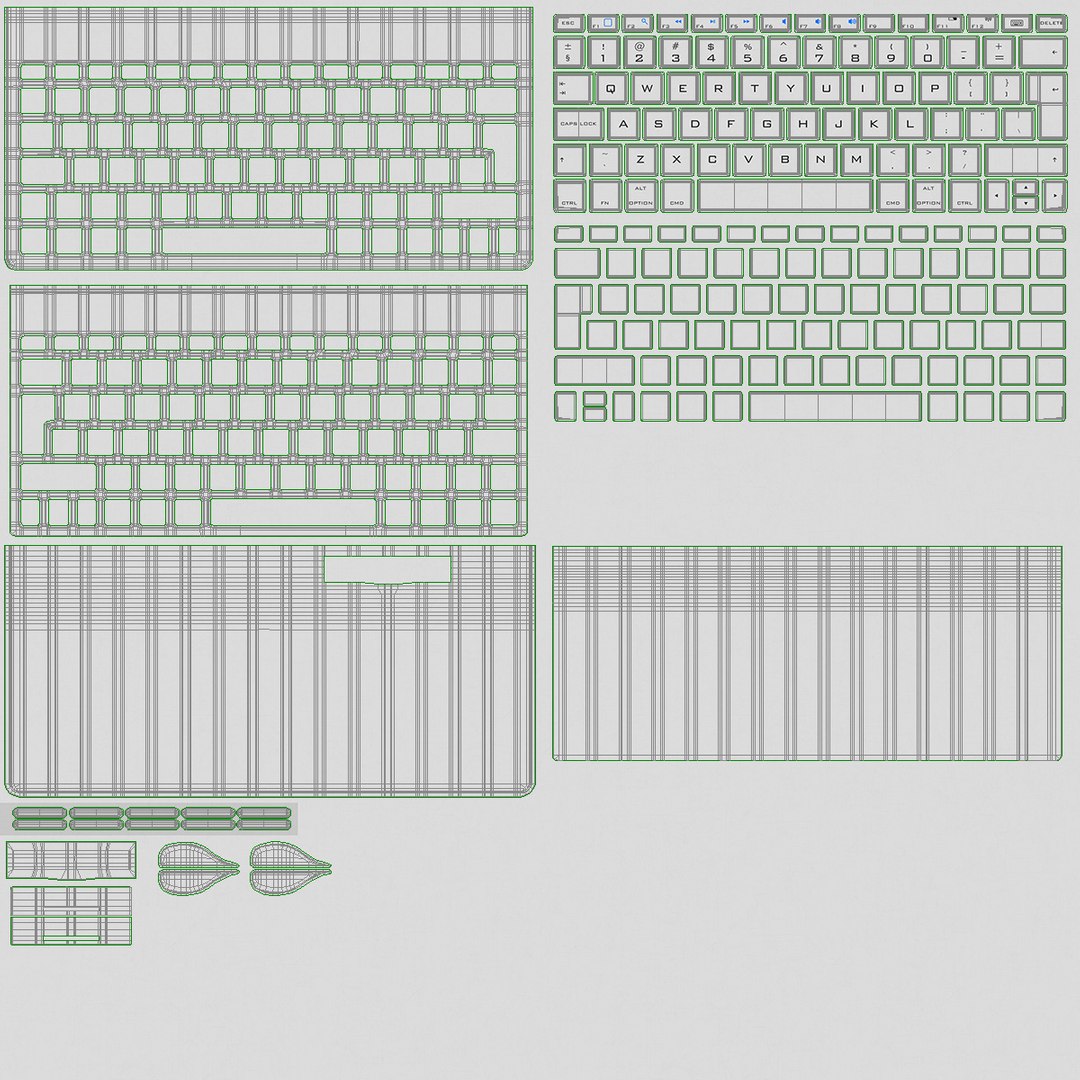 3d Model Wireless Keyboard Genius Keys