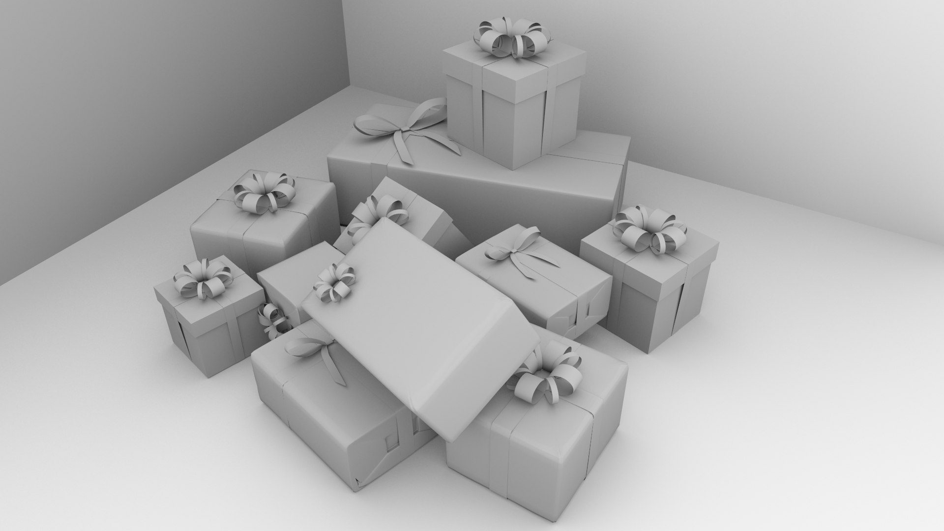 3D Multi-color 11 Gift Boxes - TurboSquid 1471960