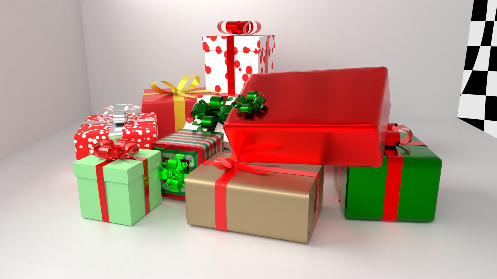 3D Multi-color 11 Gift Boxes - TurboSquid 1471960