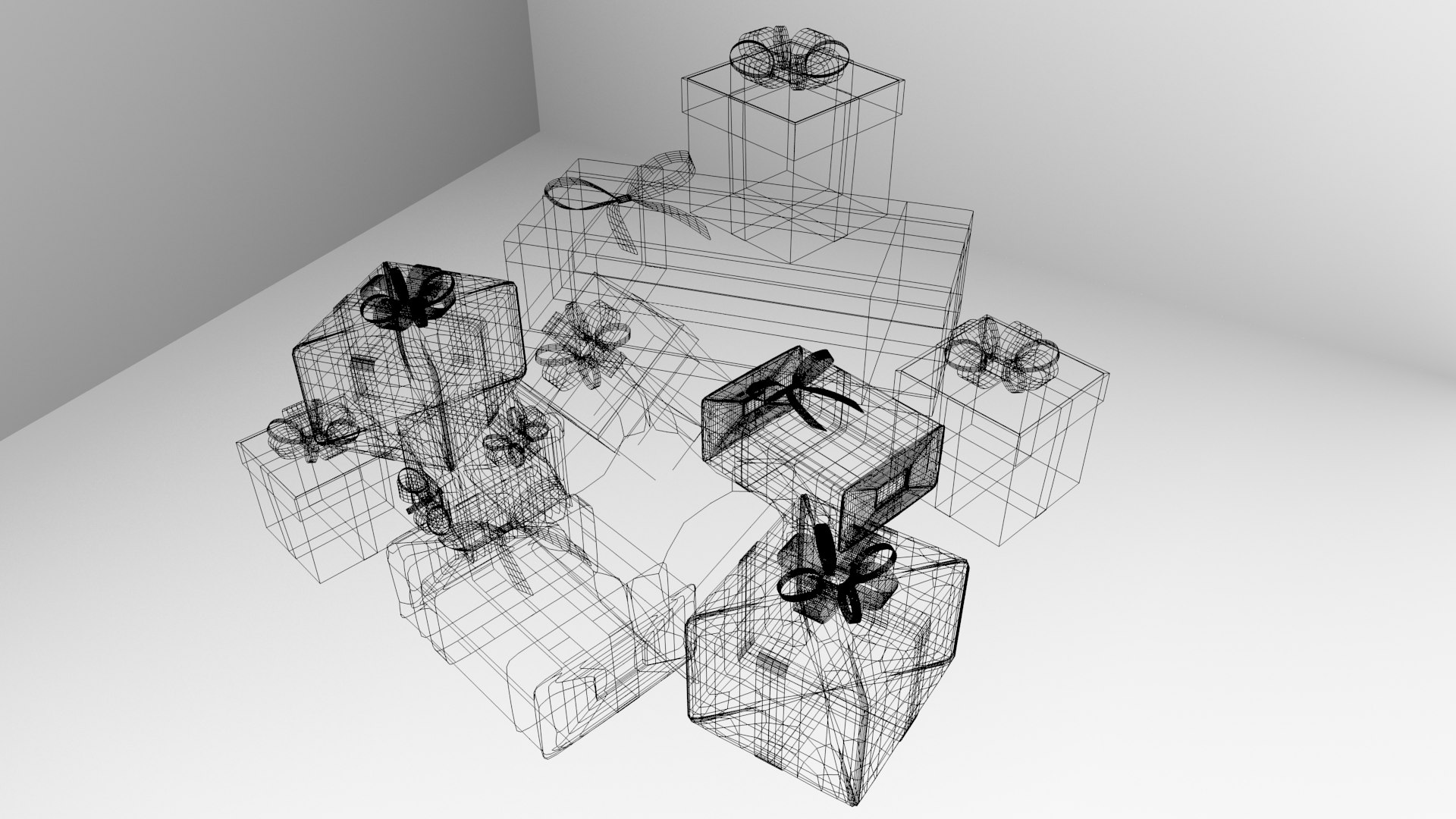 3D Multi-color 11 Gift Boxes - TurboSquid 1471960