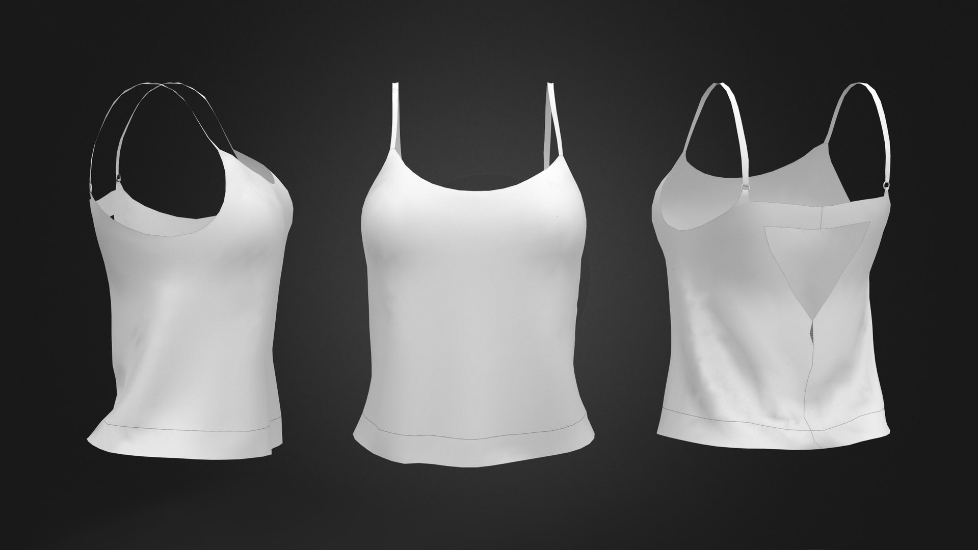 Open Back Cami Top 3D Model - TurboSquid 1791312