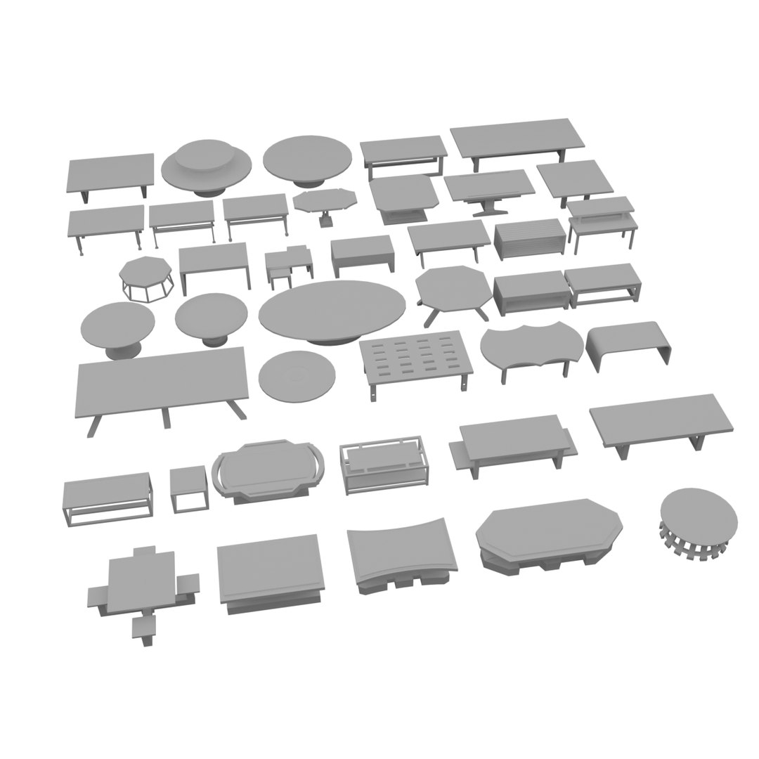 Modern Tables Mega Pack 3D Model - TurboSquid 2117150