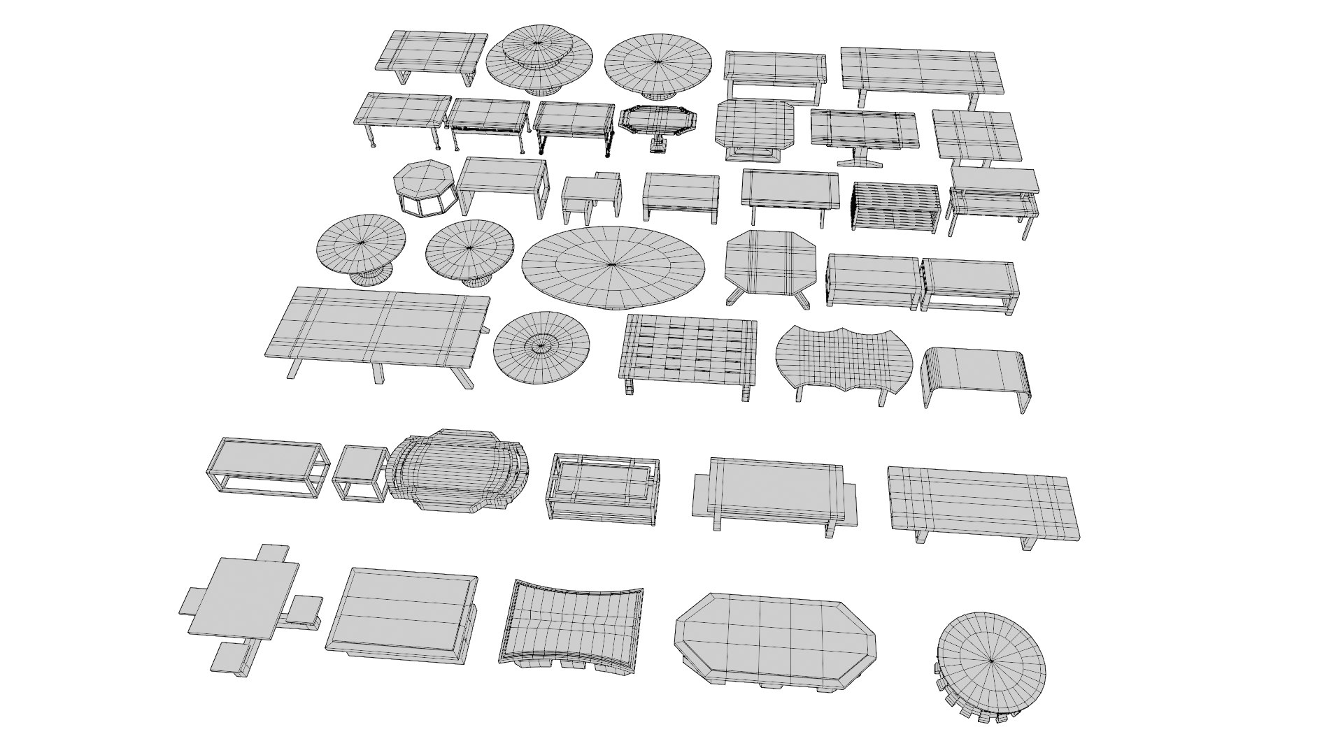 Modern Tables Mega Pack 3D Model - TurboSquid 2117150