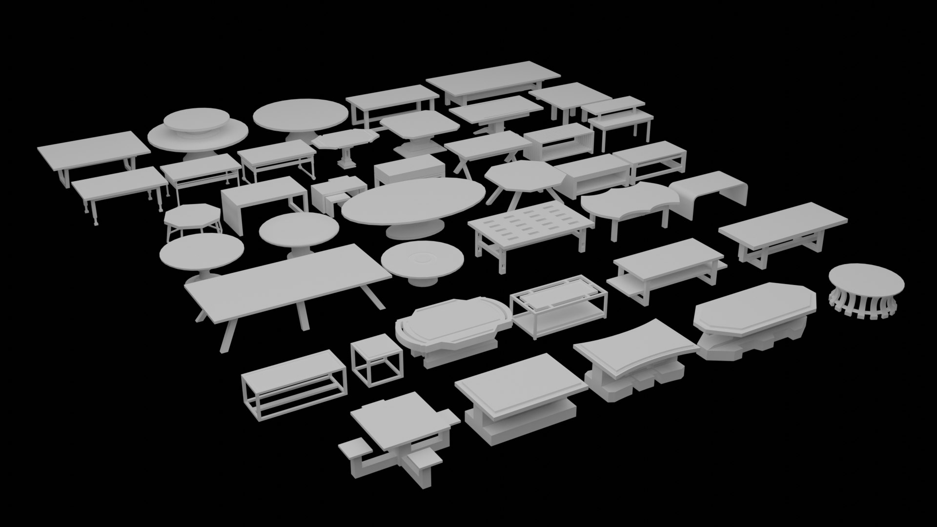 Modern Tables Mega Pack 3D Model - TurboSquid 2117150