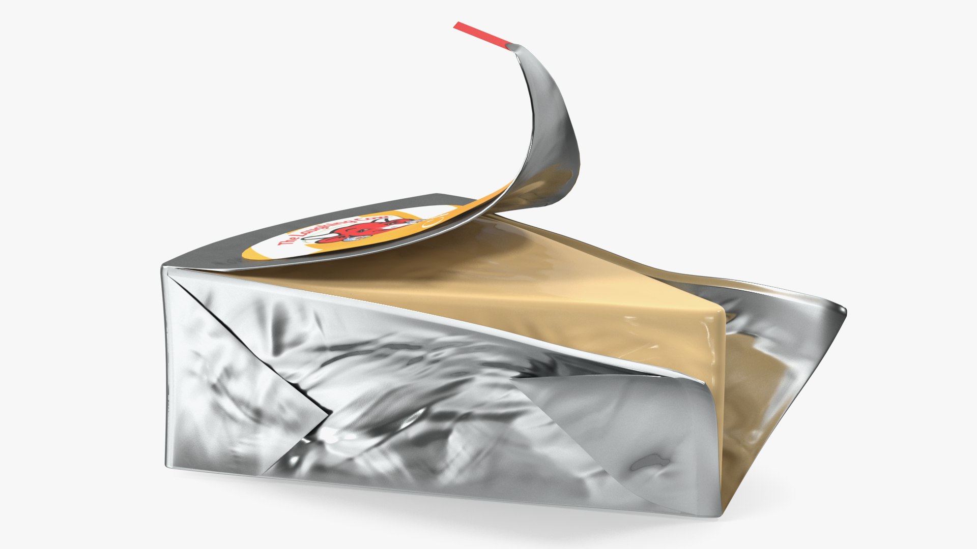 3D Processed Cheese Triangle Laughing Cow Cheddar Open - TurboSquid 2157110