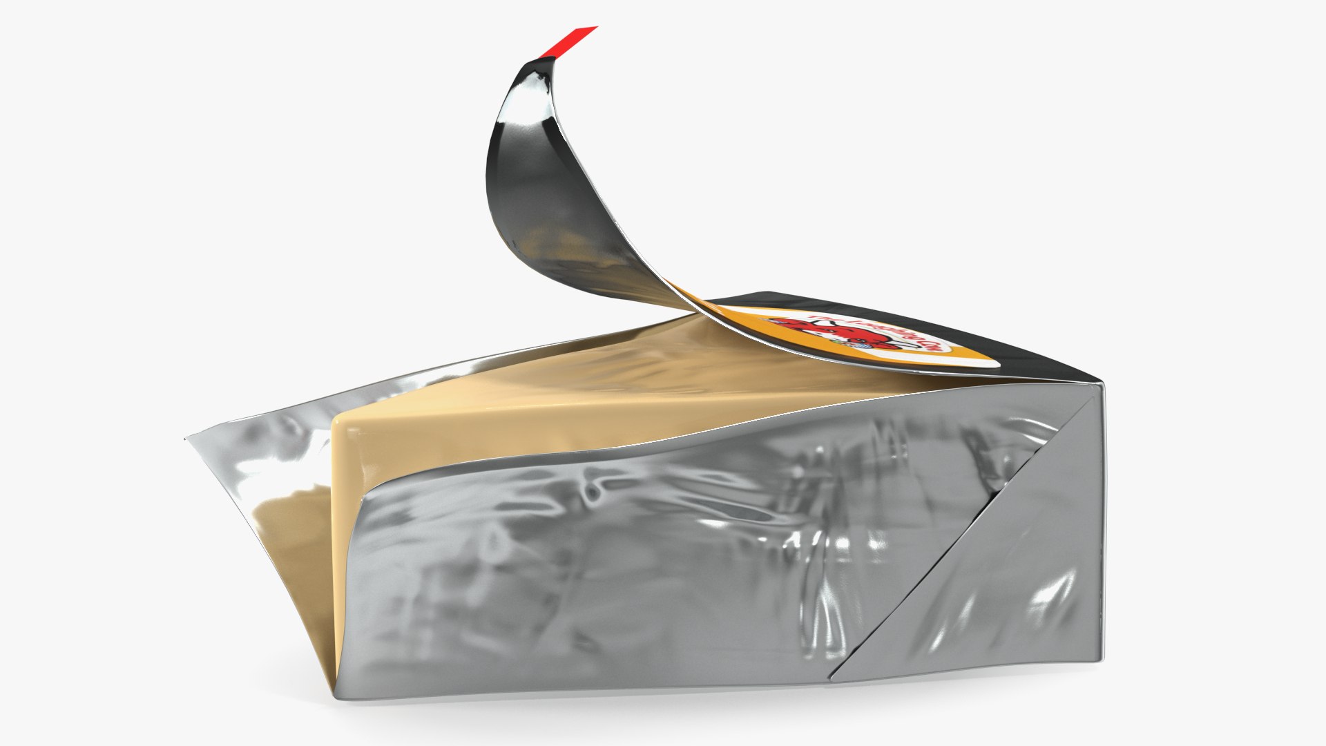 3D Processed Cheese Triangle Laughing Cow Cheddar Open - TurboSquid 2157110