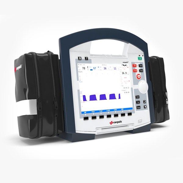 3d model defibrillator defib medical
