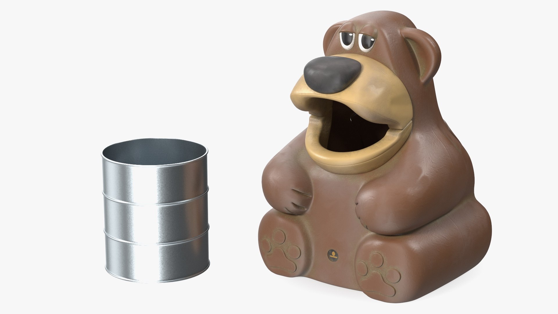 3D Model Shaped Trash Cans Collection - TurboSquid 2094886