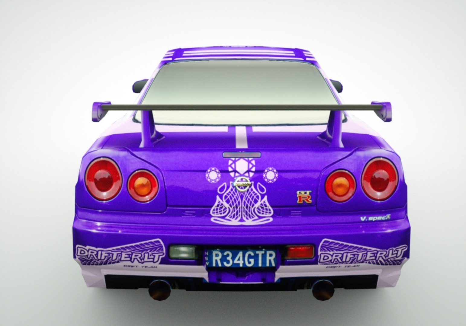 nissan gt-r skyline r34 3d model