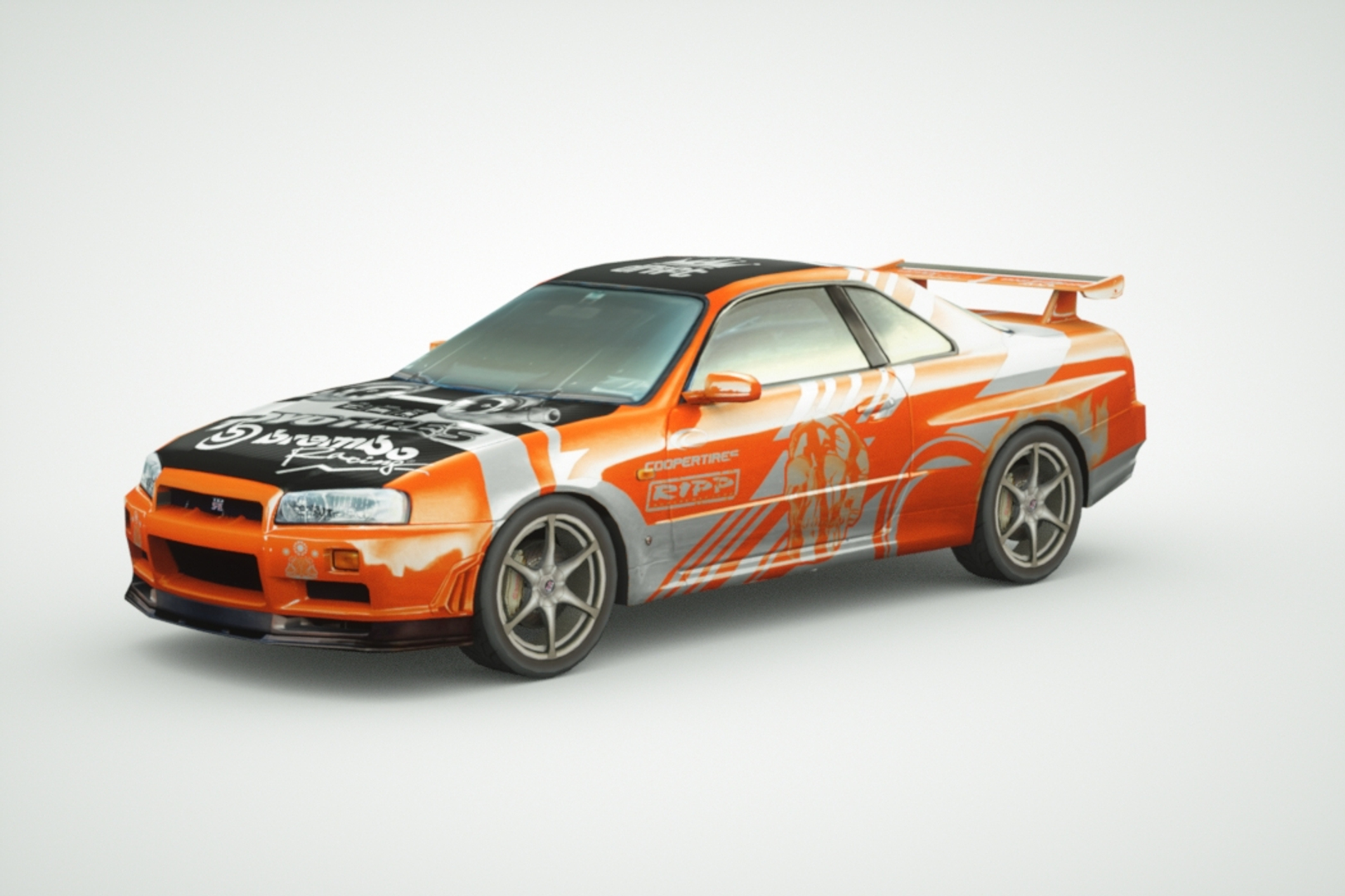 nissan gt-r skyline r34 3d model