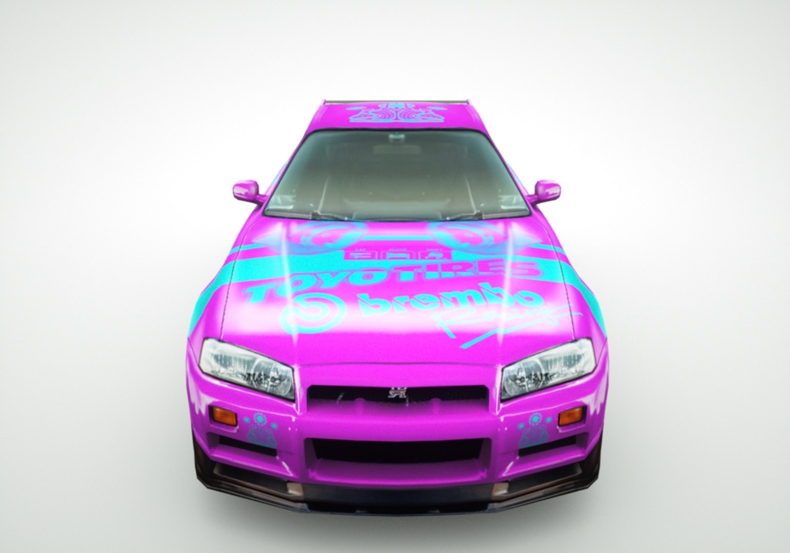 nissan gt-r skyline r34 3d model
