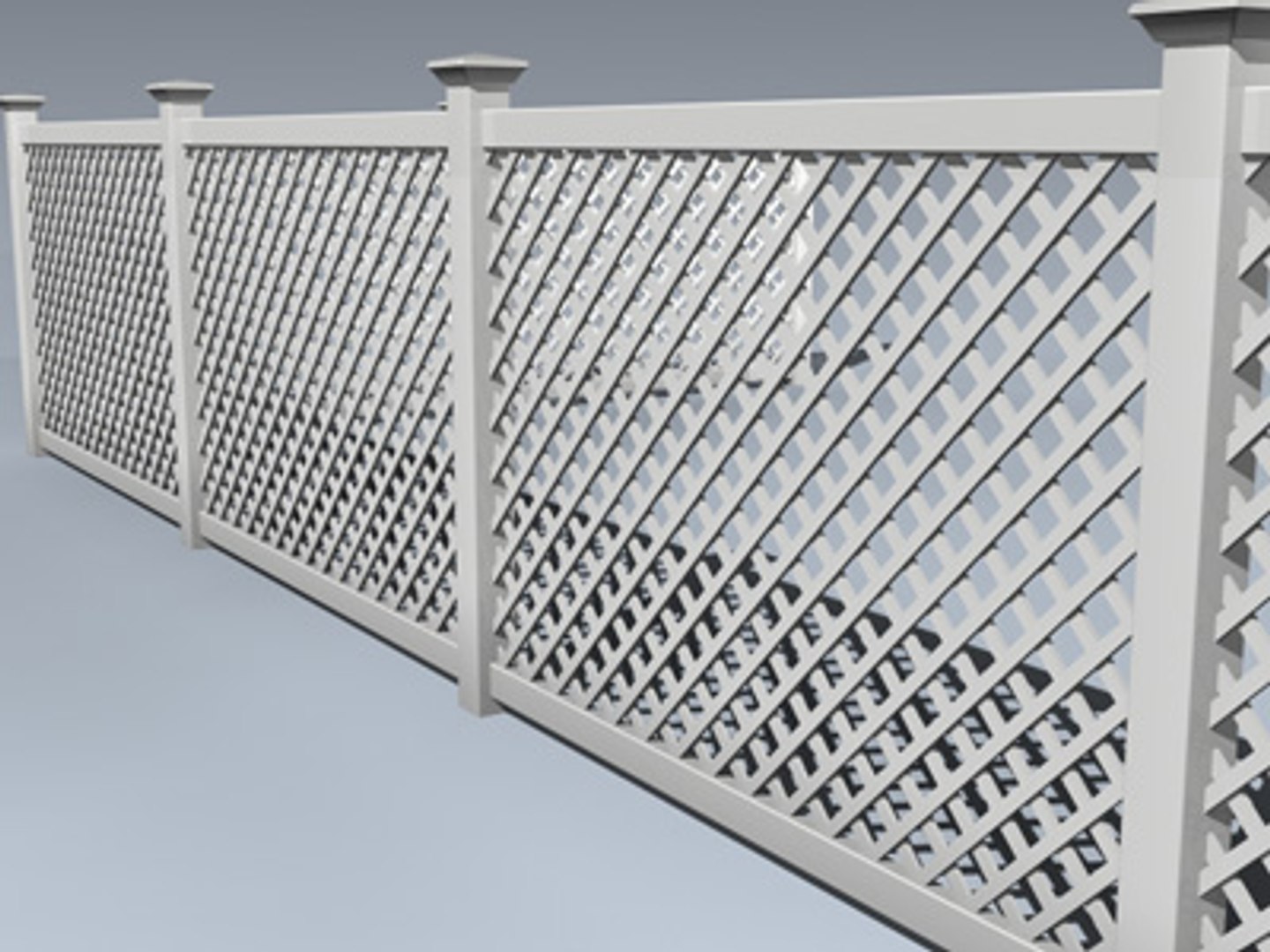3d Model Vinyl Fence