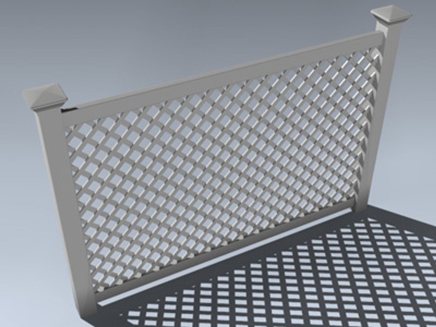 3d Model Vinyl Fence