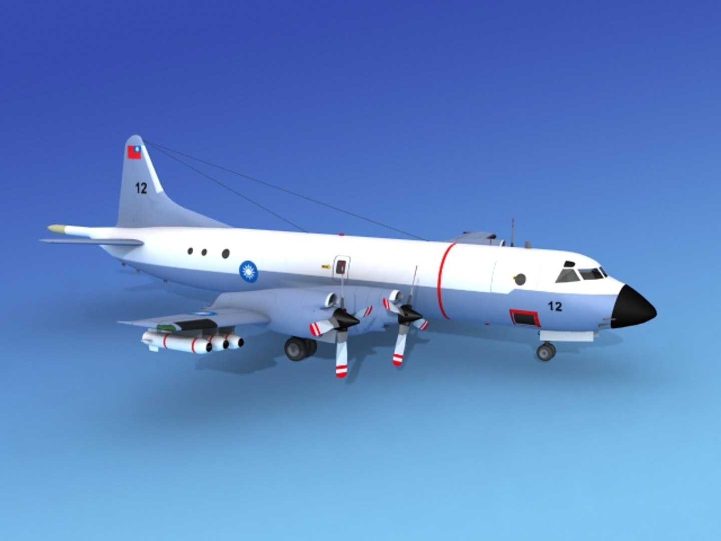 3d Orion Lockheed P-3 Model