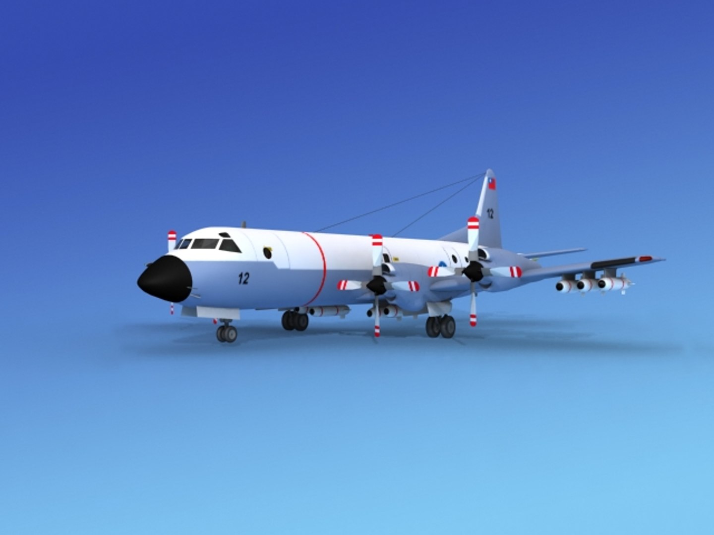 3d Orion Lockheed P-3 Model