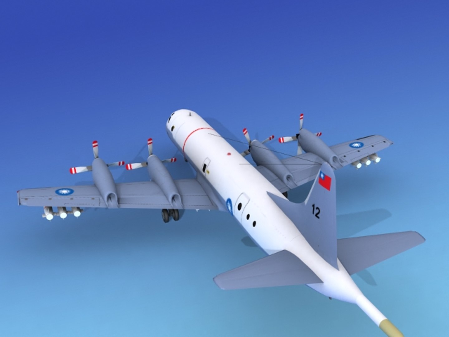 3d Orion Lockheed P-3 Model
