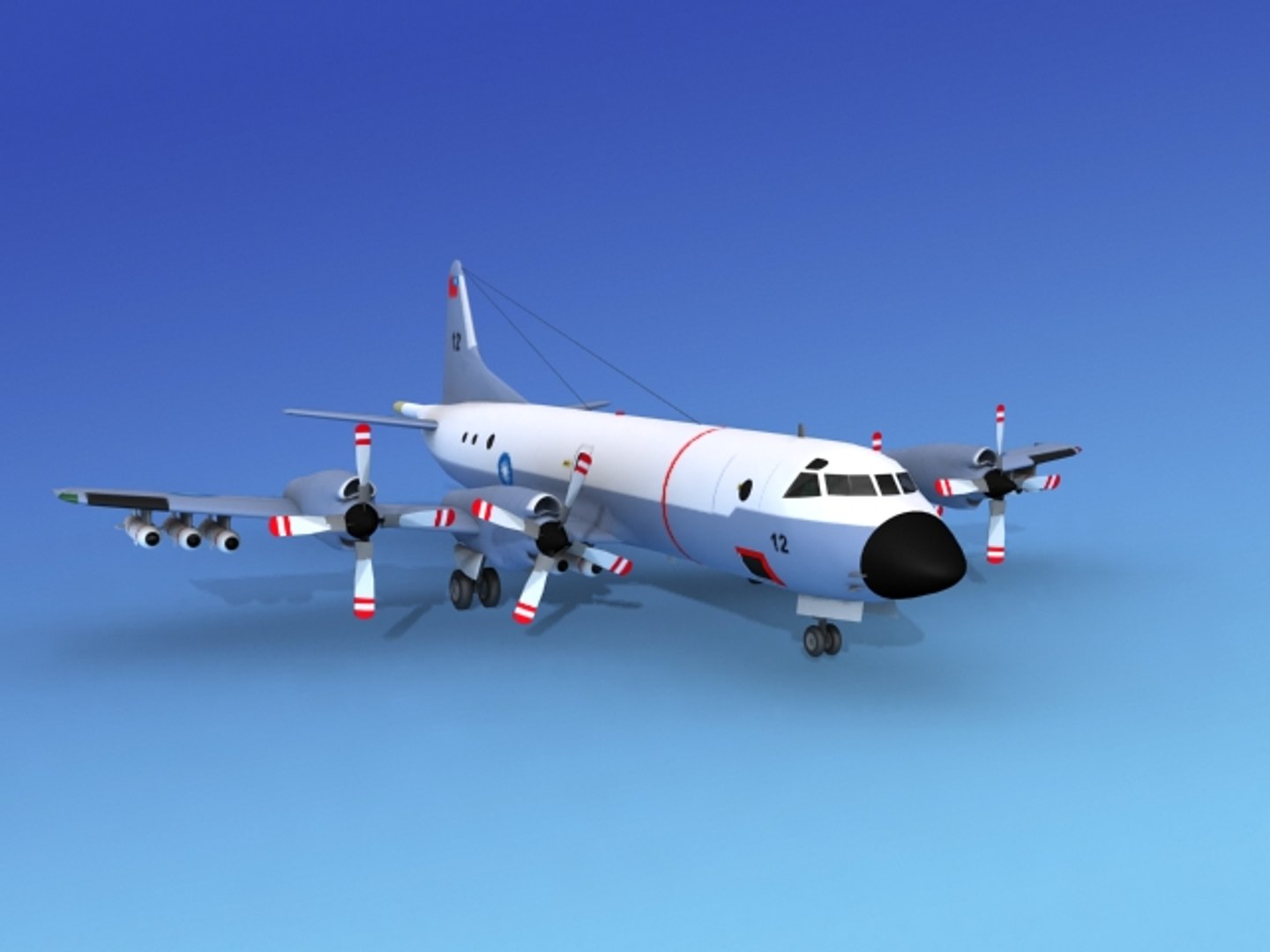 3d Orion Lockheed P-3 Model