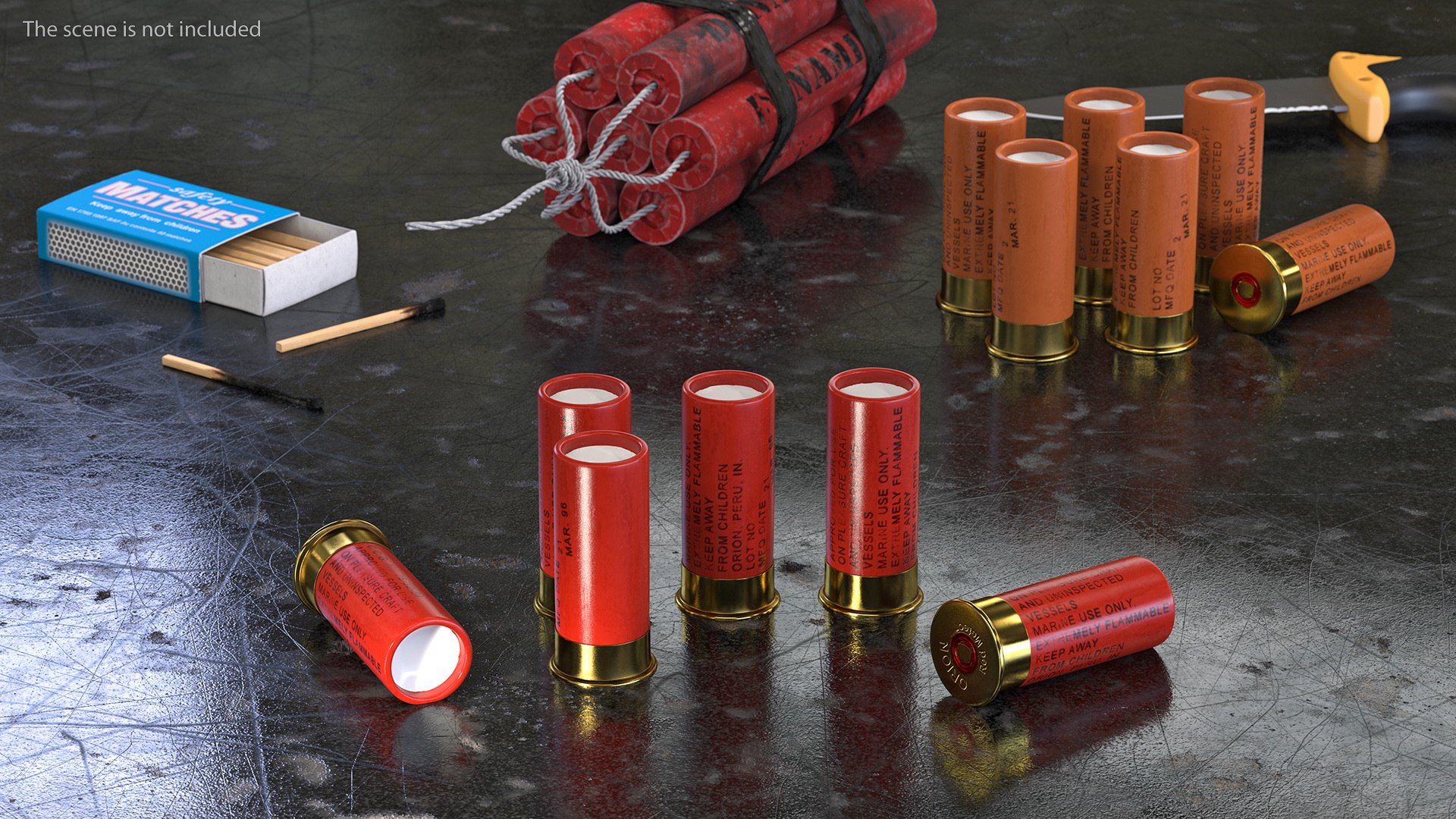 Orion Marine Aerial Flares 12 Gauge Shells 3D - TurboSquid 1729192